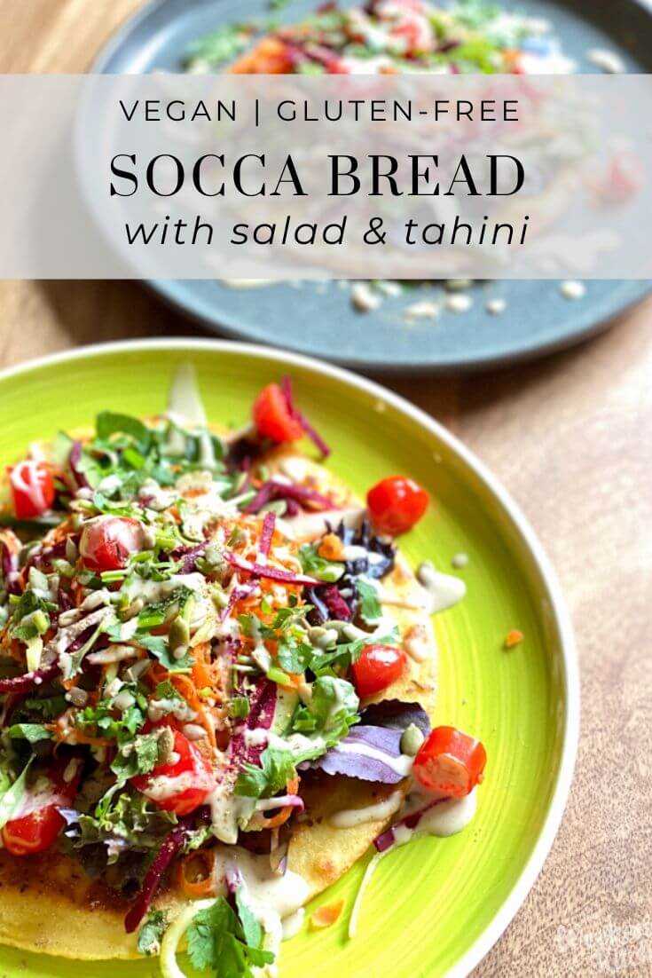 Socca with vegetable salad and tahini dressing | My Weekend Kitchen
